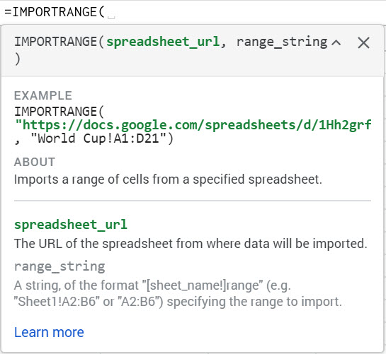 How to Use IMPORTRANGE in Google Sheets